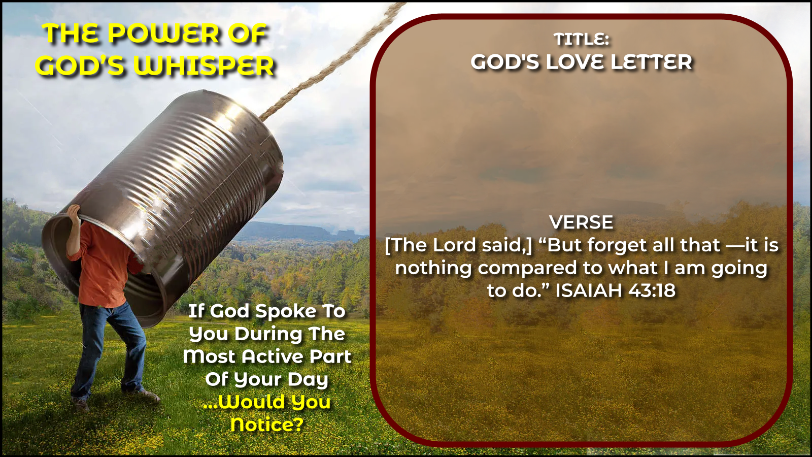 23-085 GOD'S LOVE LETTER - by Matthew T. Adams
