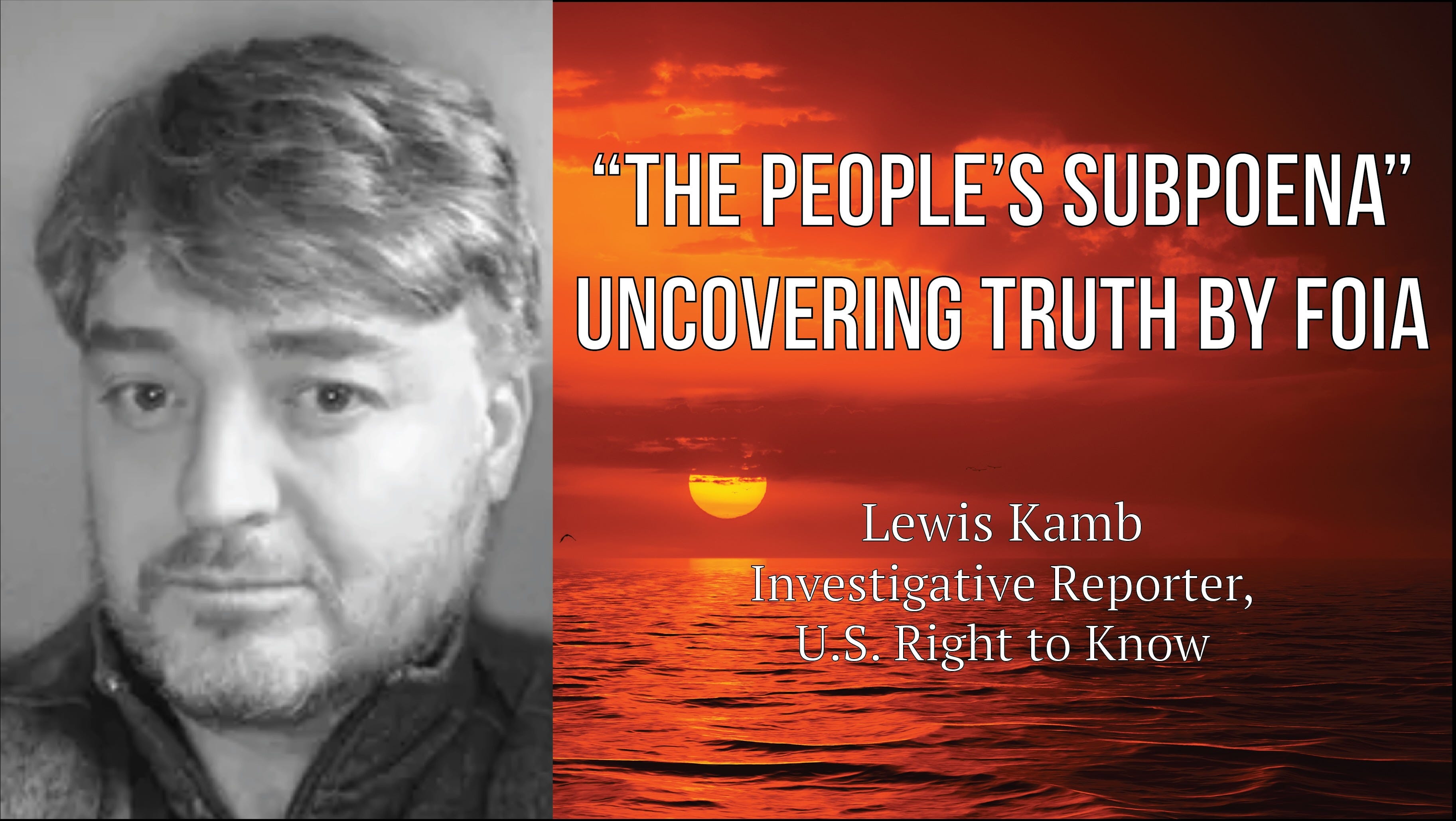 Lewis Kamb - The People's Subpoena: FOIA and the Pursuit of Truth - Listen Now on Science From ...