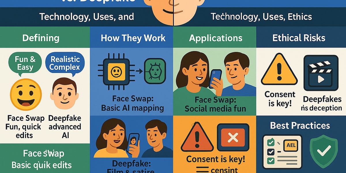 AI Face Swap vs Deepfake: What’s the Real Difference?