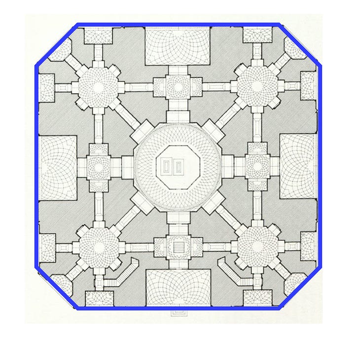 taj mahal complex layout