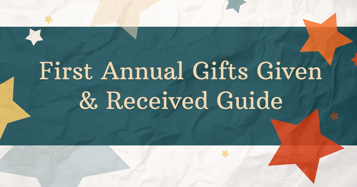 The First Annual "Favorite Gifts Given & Received" Guide