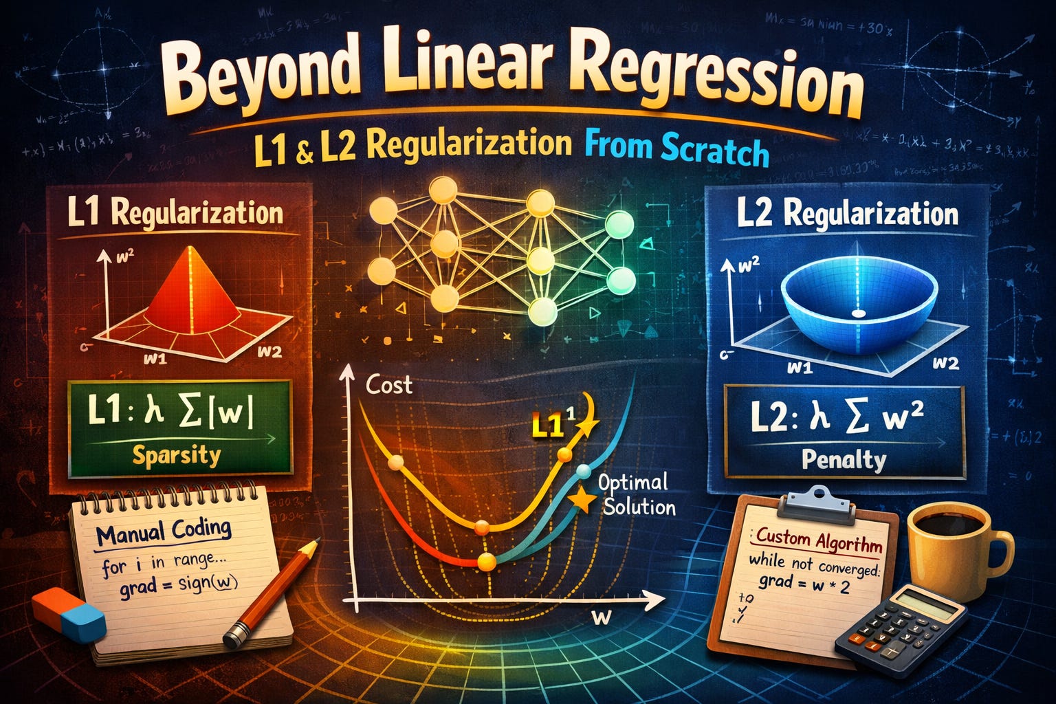 Beyond Linear Regression - L1 & L2 Regularization From Scratch