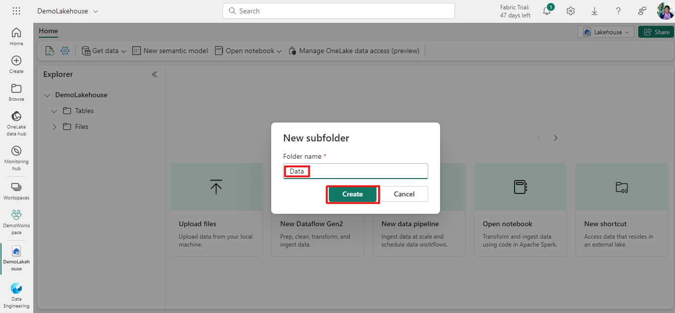 Ingest clean data into MS Fabric Lakehouse