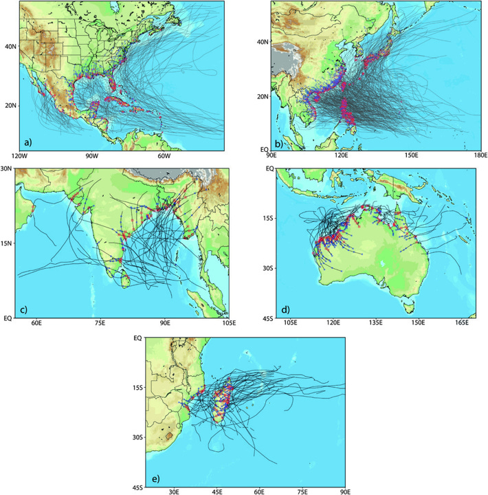 Global Tropical Cyclone Landfalls - by Roger Pielke Jr.