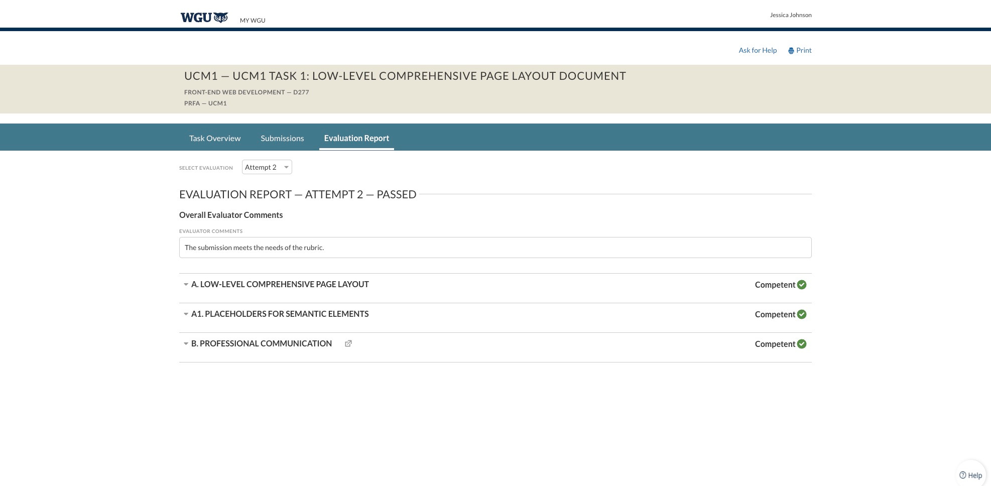 How I Passed WGU D277: Front-End Development - by Jess