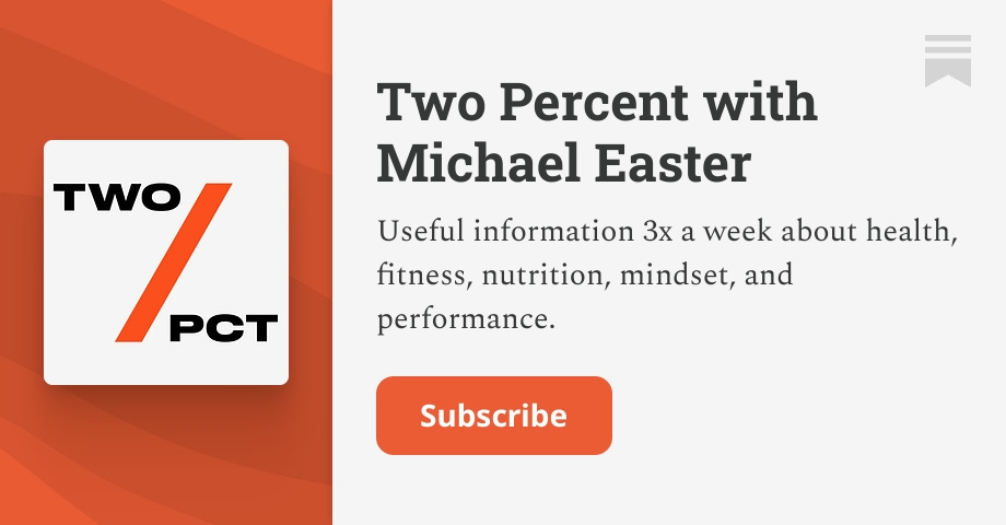 Two Percent with Michael Easter | Substack