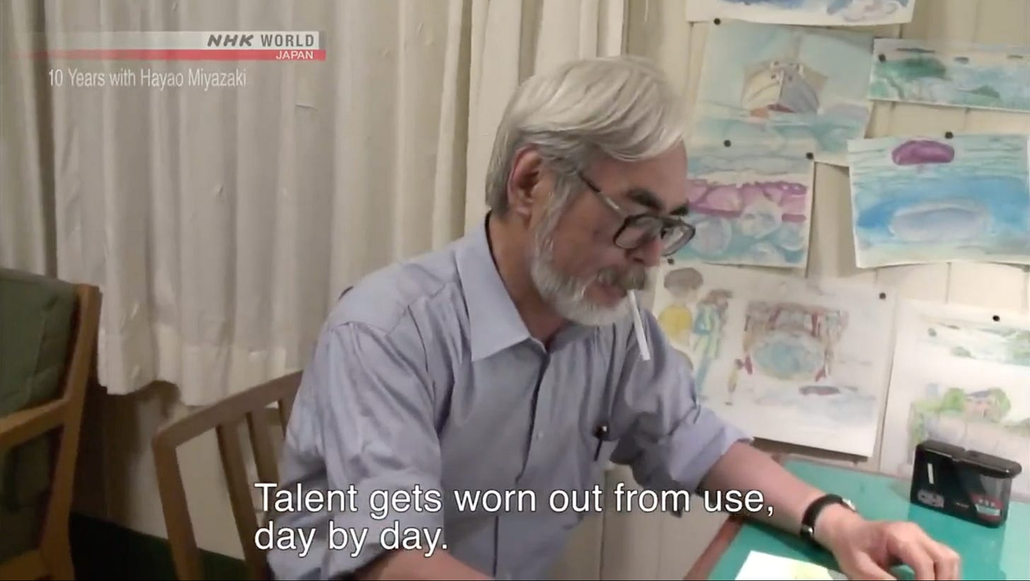 Miyazaki's Cigarette and Sisyphus' Boulder