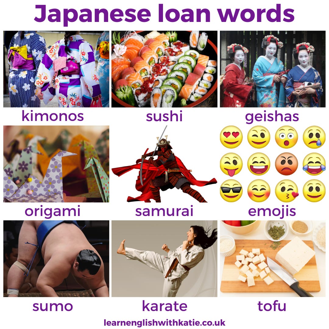 Japanese words used in English - Learn English with Katie