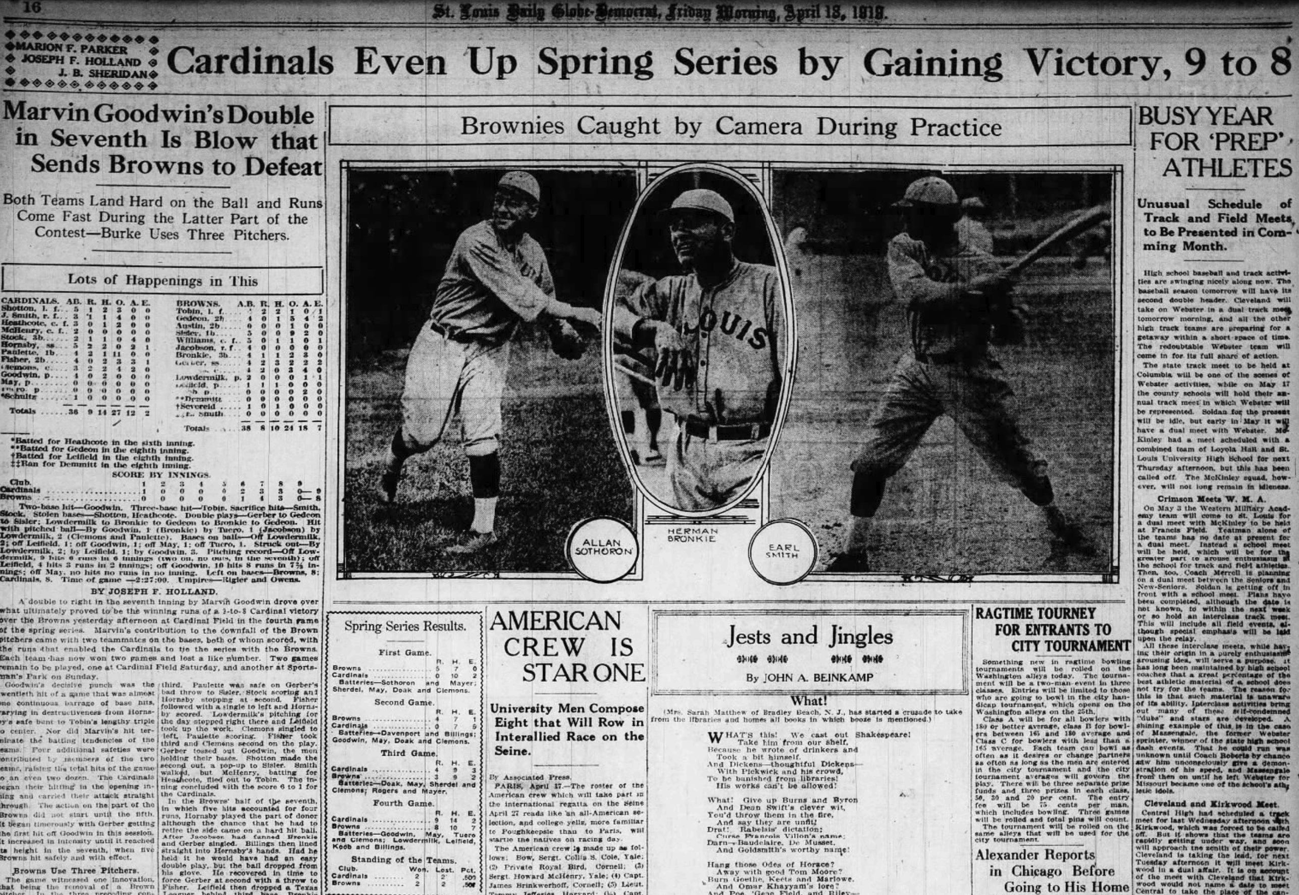 The 1919 St. Louis City Series - by Daniel Evensen