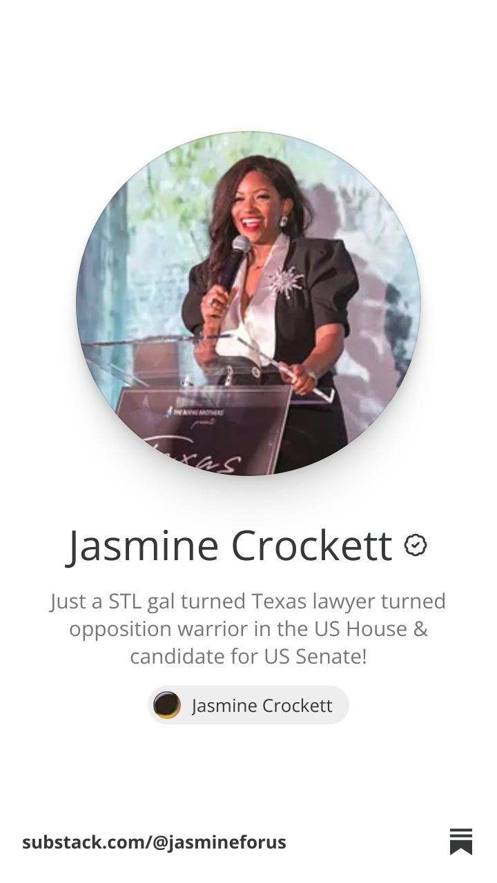 Jasmine Crockett | Substack