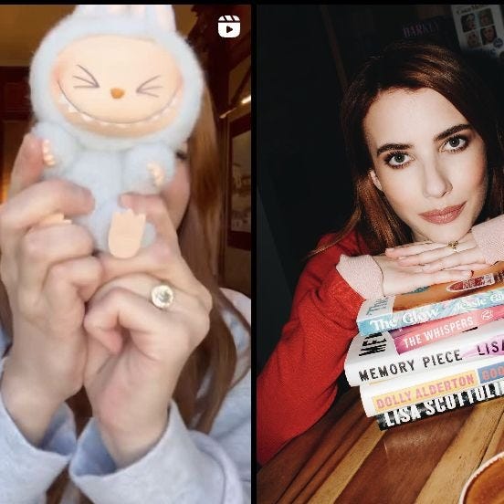 Emma Roberts Is Also Obsessed with Pop Mart’s Labubu Blind Box