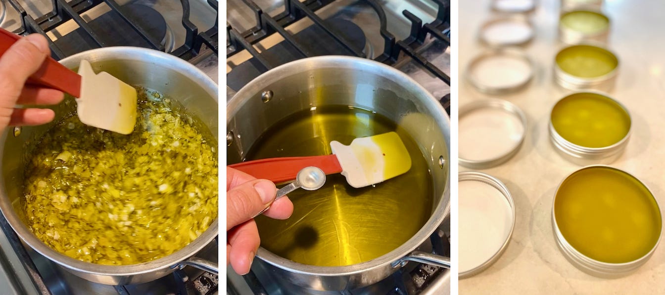 homemade healing herbal salves - by Michelle Aronson