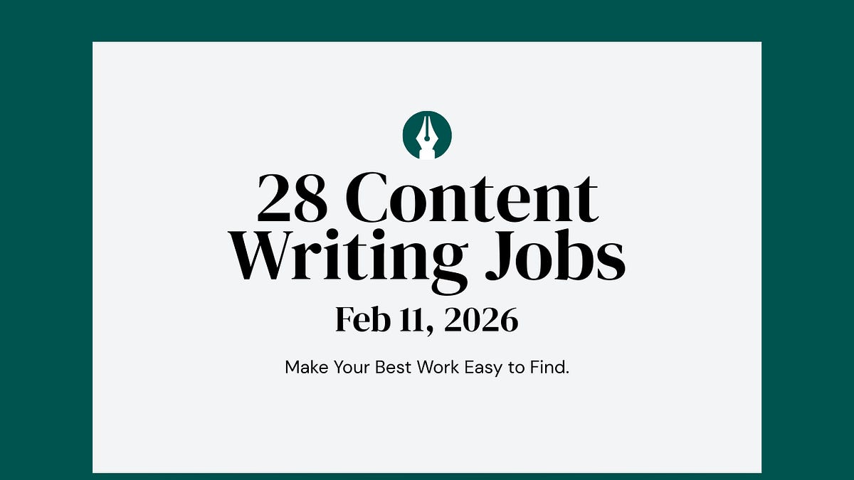 28 Content Writing Jobs (Feb 11, 2026)