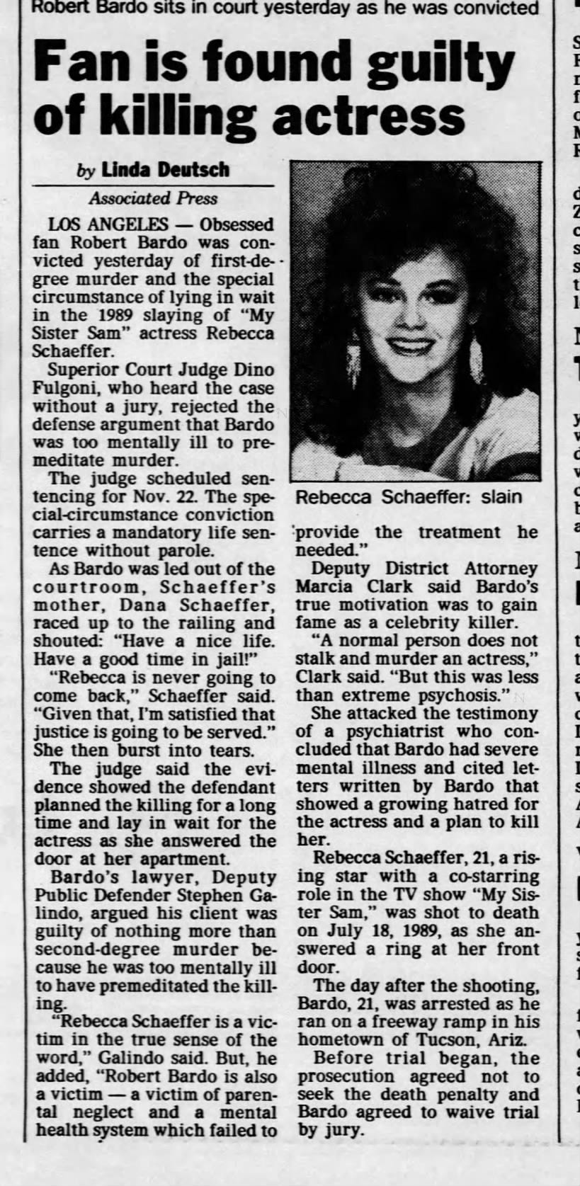 Hollywood & Crime: How The Murder of Rebecca Schaeffer Changed ...
