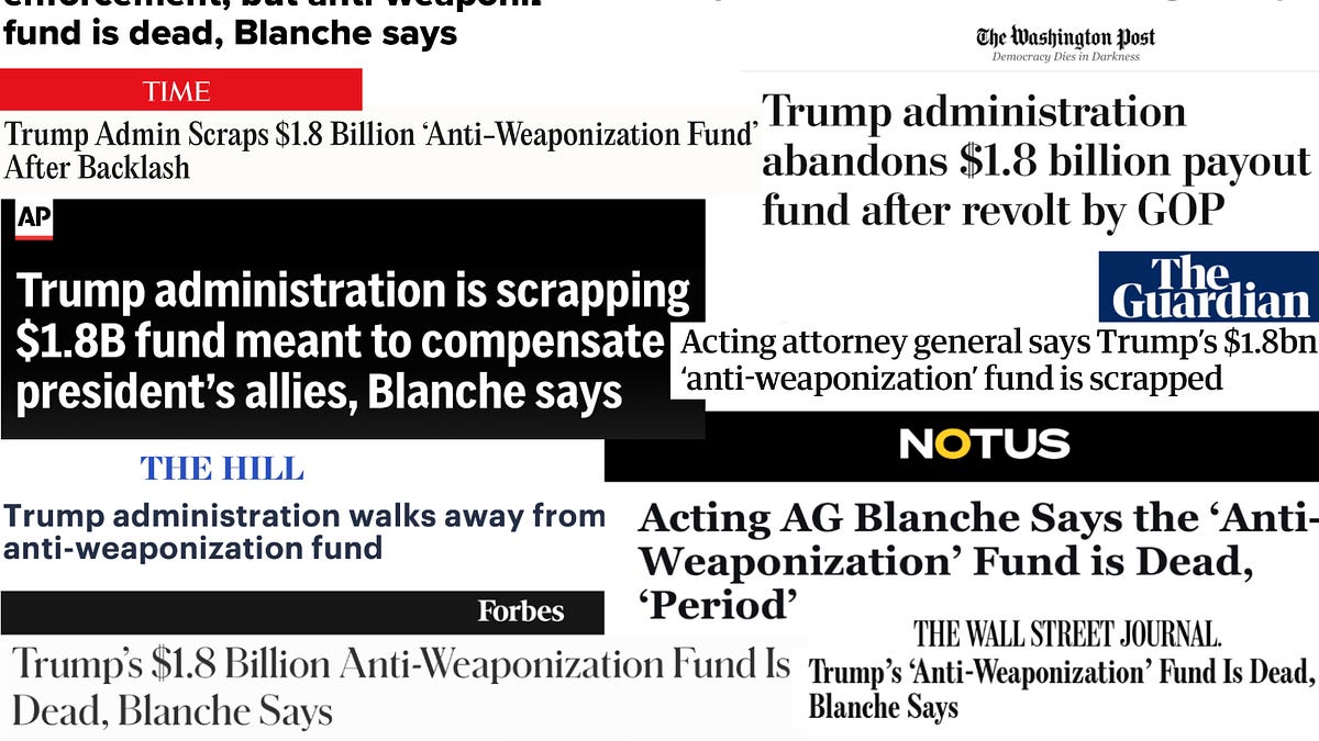 No, Trump's $1.776 billion slush fund isn't 'dead'