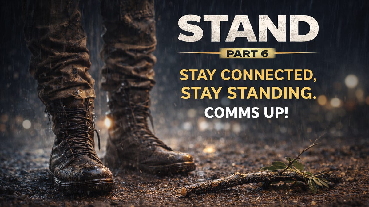STAND, Part 6 — Prayer: Stay connected, stay standing. Comms up!