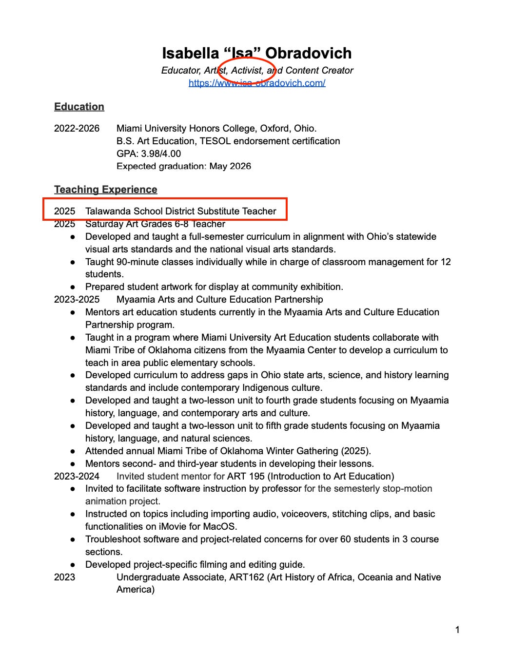 VIDEOS: Miami University Student Isabella "Isa" Obradovich Removed from ...