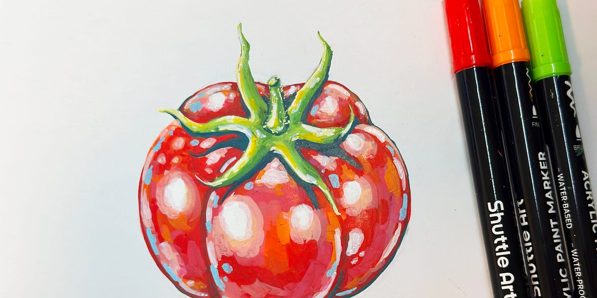 How To Draw A Tomato: Step-By-Step Guide - by Bianca Bosso