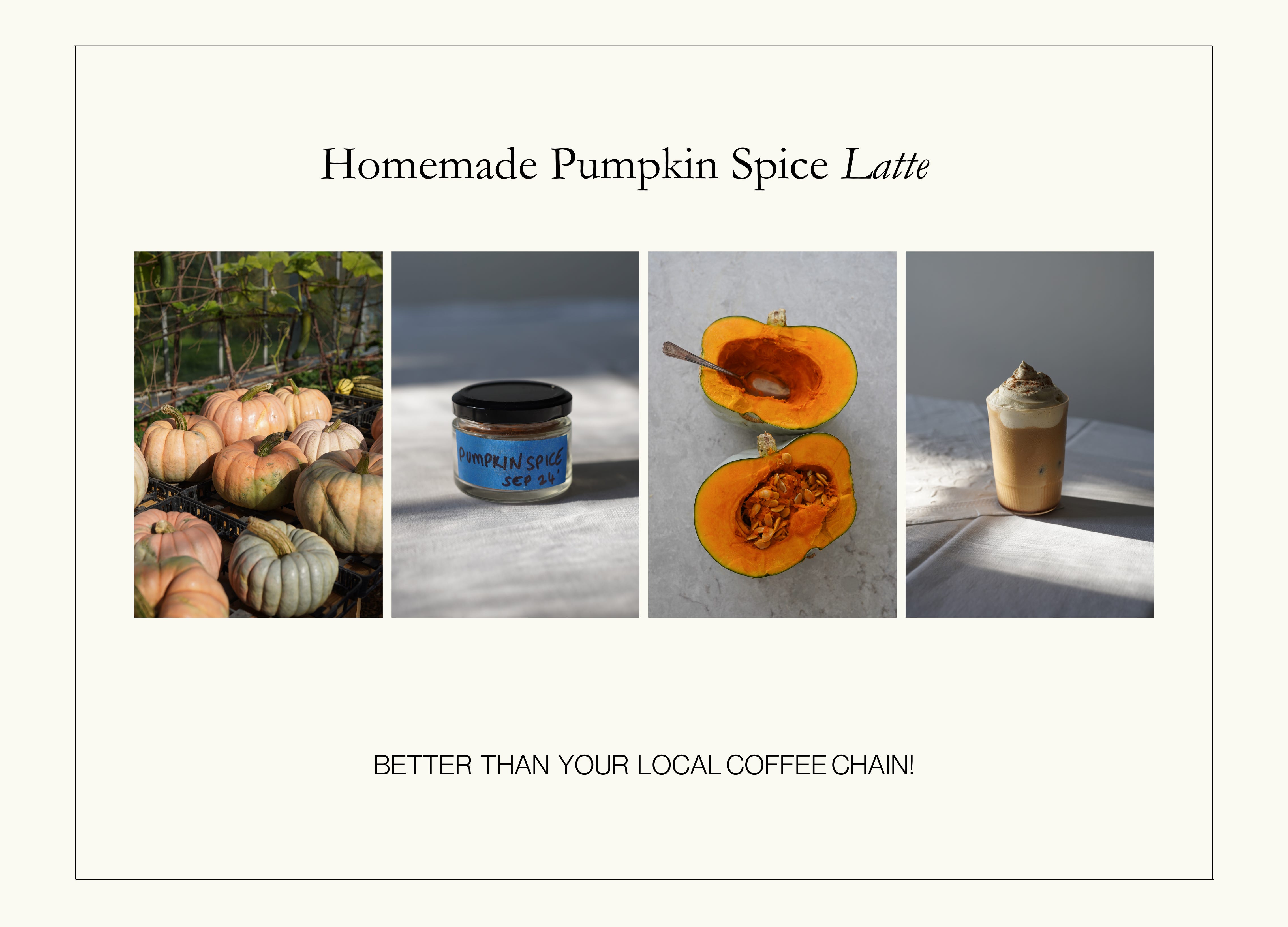 Homemade pumpkin spice latte - by Sarah Stanback-Young
