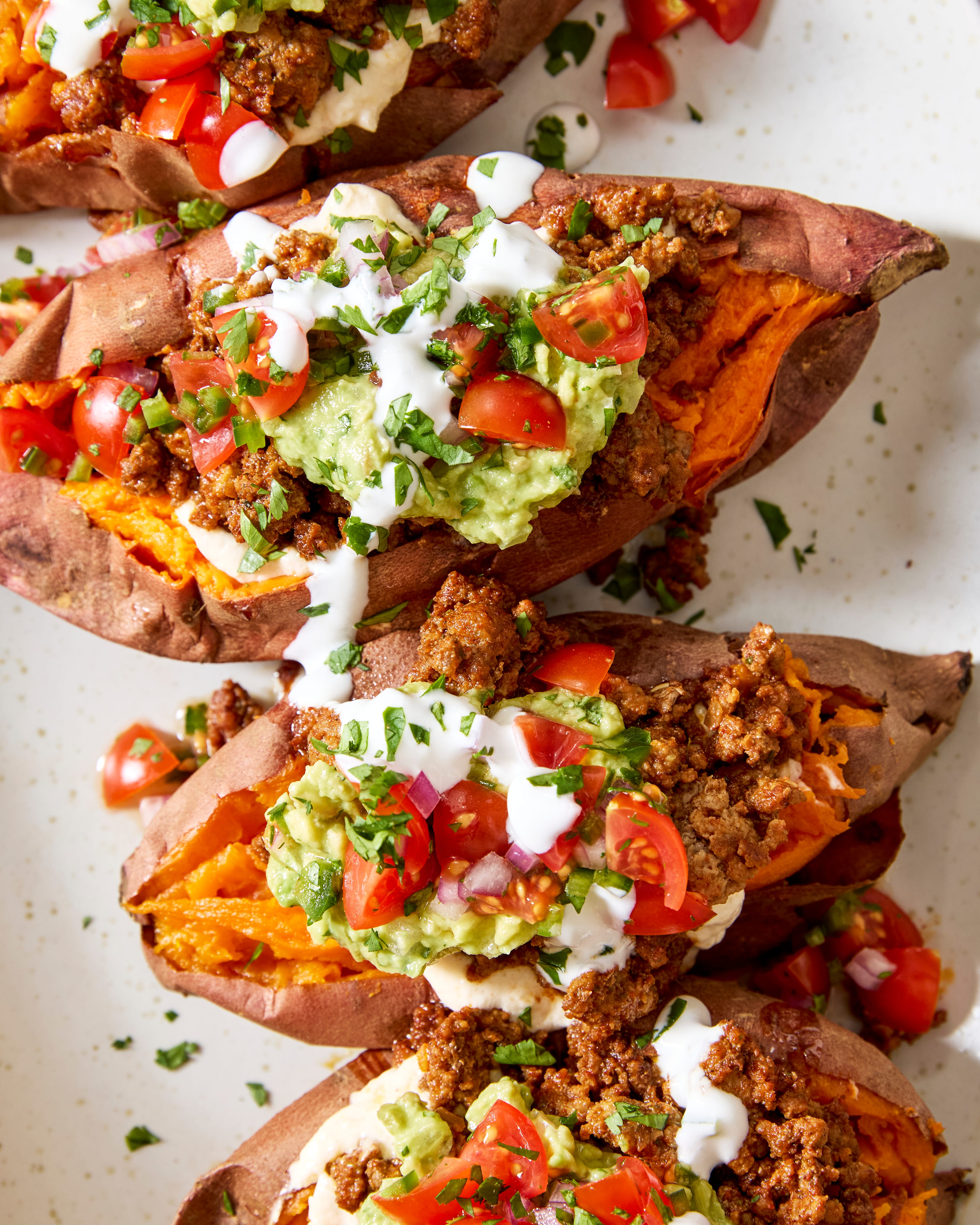 High-Protein Stuffed Sweet Potatoes