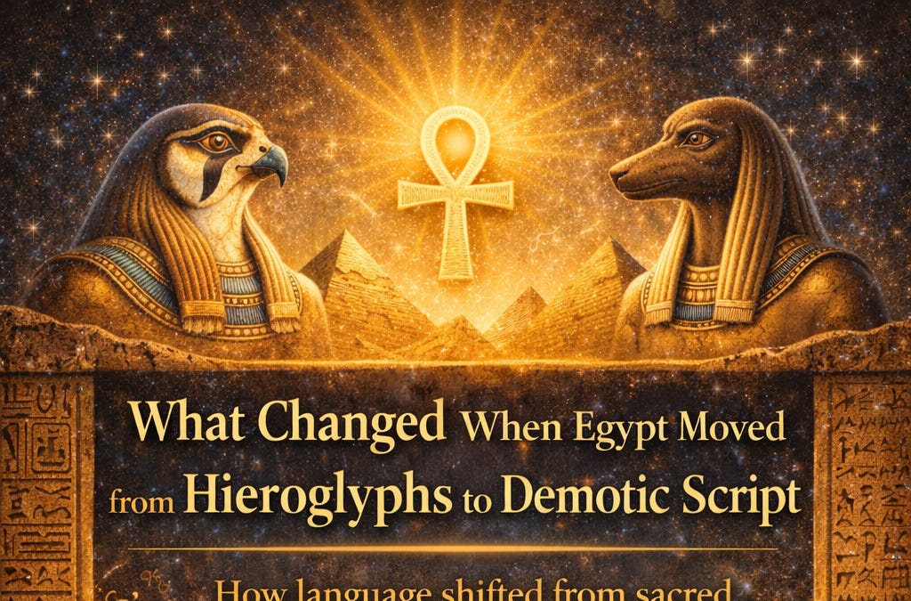 What Changed When Egypt Moved from Hieroglyphs to Demotic Script