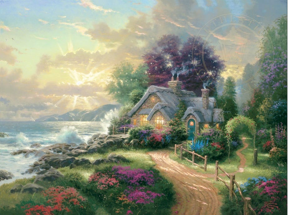 Unseen Art of Thomas Kinkade - by James Gurney - Paint Here