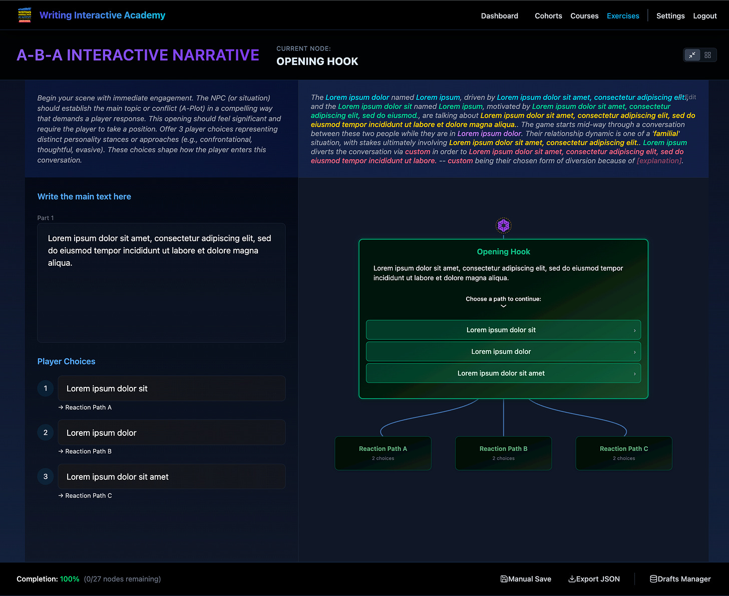 How to write in video game script format