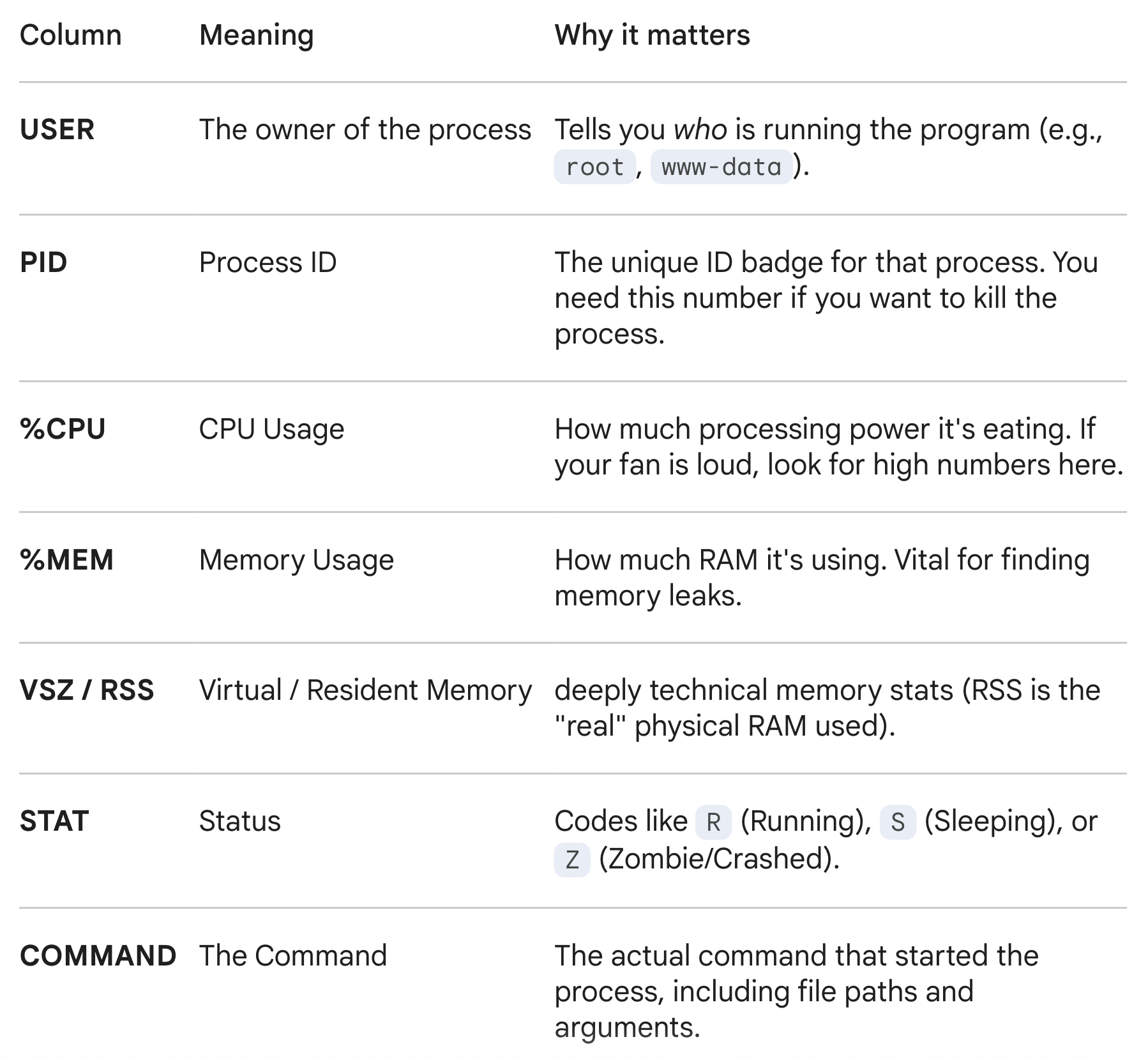 Mastering ps aux - The Coding Gopher