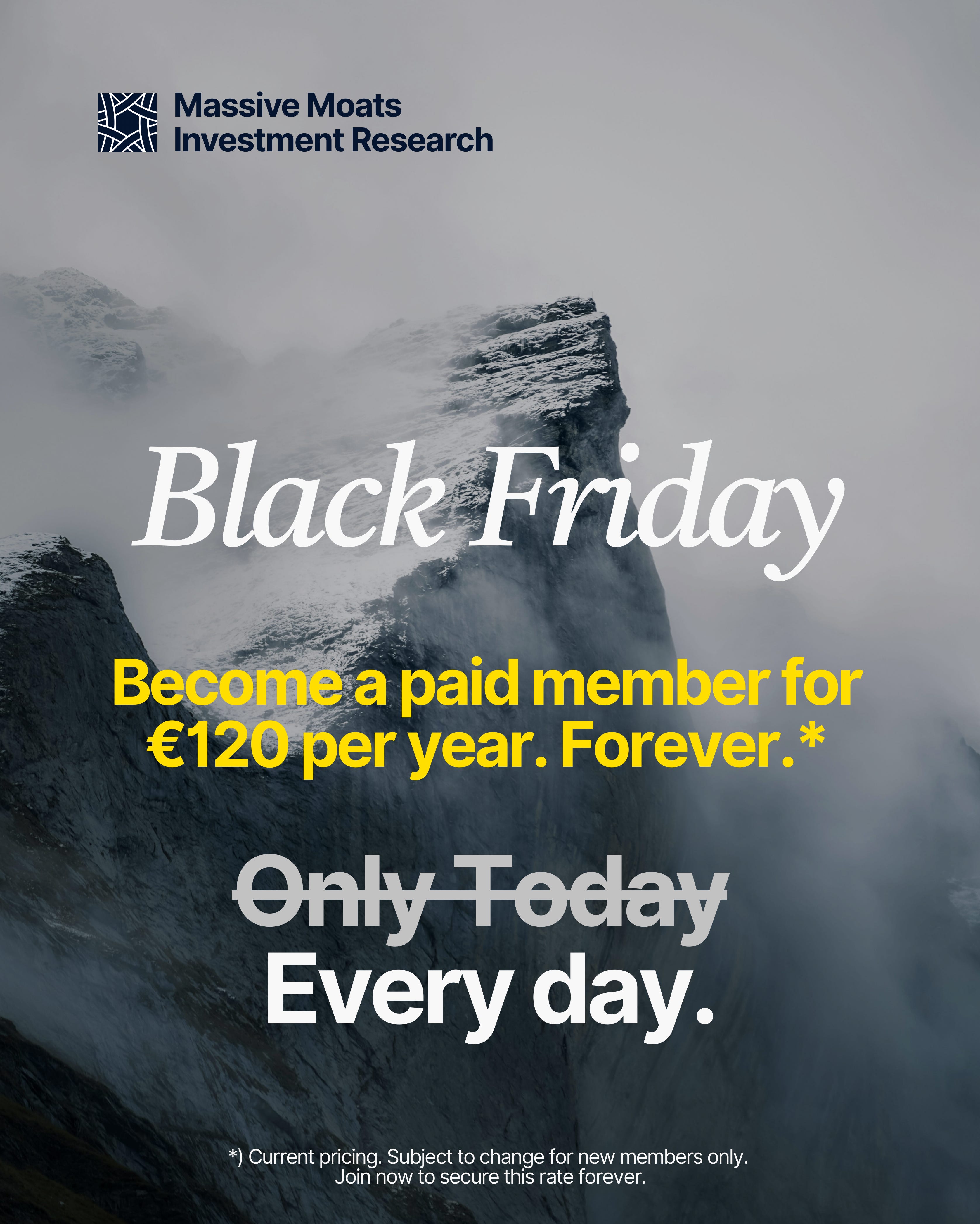 An Honest Black Friday Message - Massive Moats