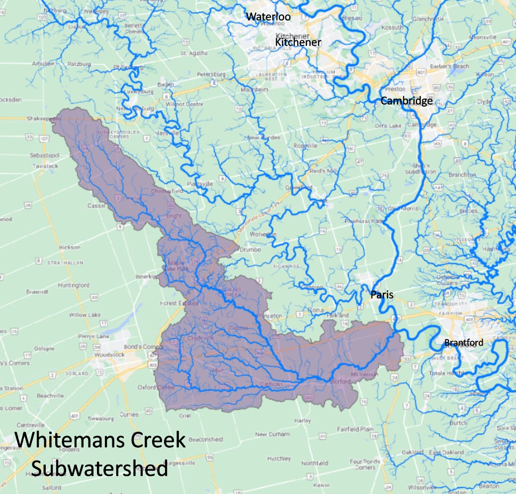 Subwatersheds of the Grand River Basin - by Steve Shikaze