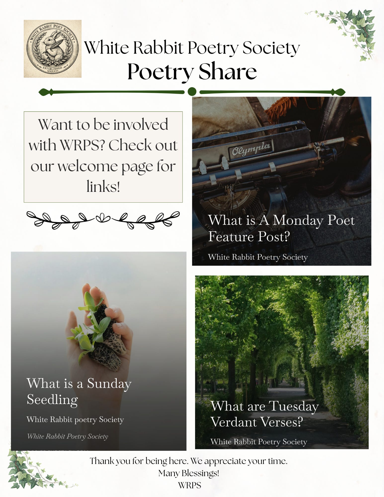 White Rabbit Community Poetry Share