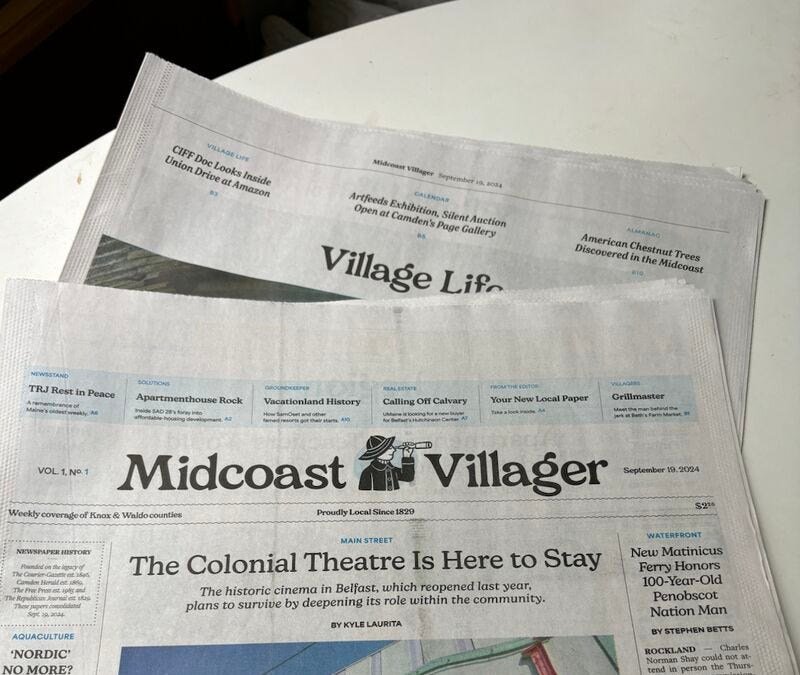 Maine’s Midcoast Villager turns one. 📰