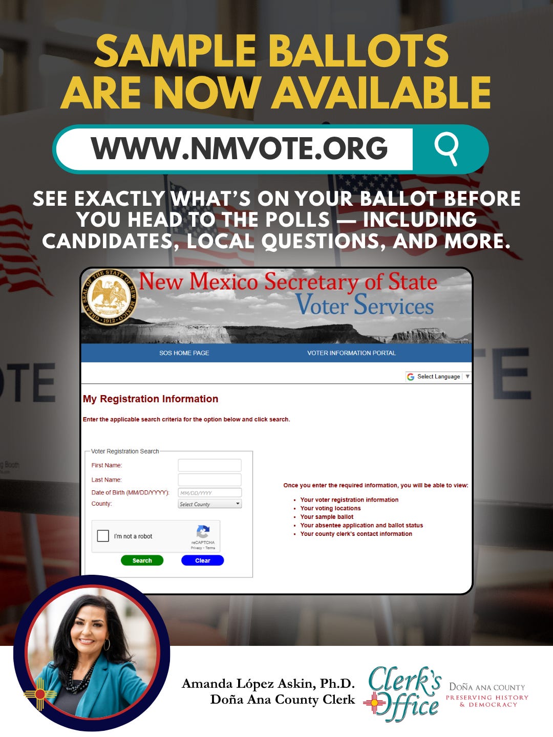 Tomorrow’s the Day: Early Voting Begins!