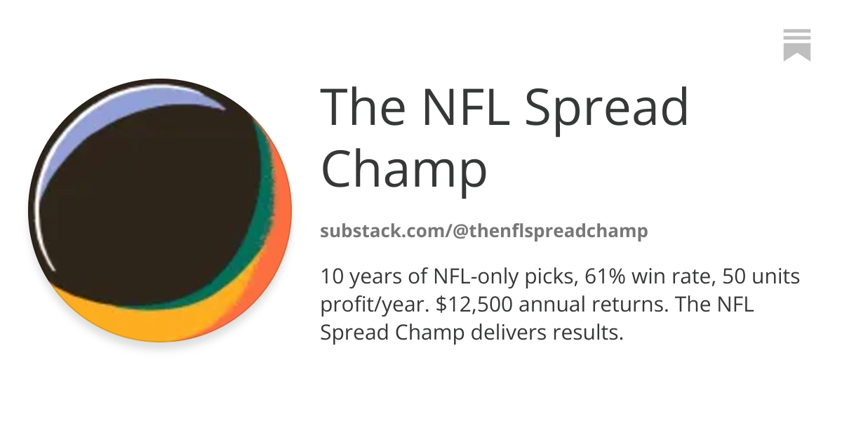The NFL Spread Champ | Substack