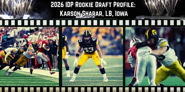 2026 IDP Rookie Draft Profile: Karson Sharar, LB, Iowa