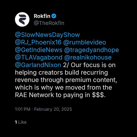 Rokfin's Bizarre Behavior - Indie Media Today