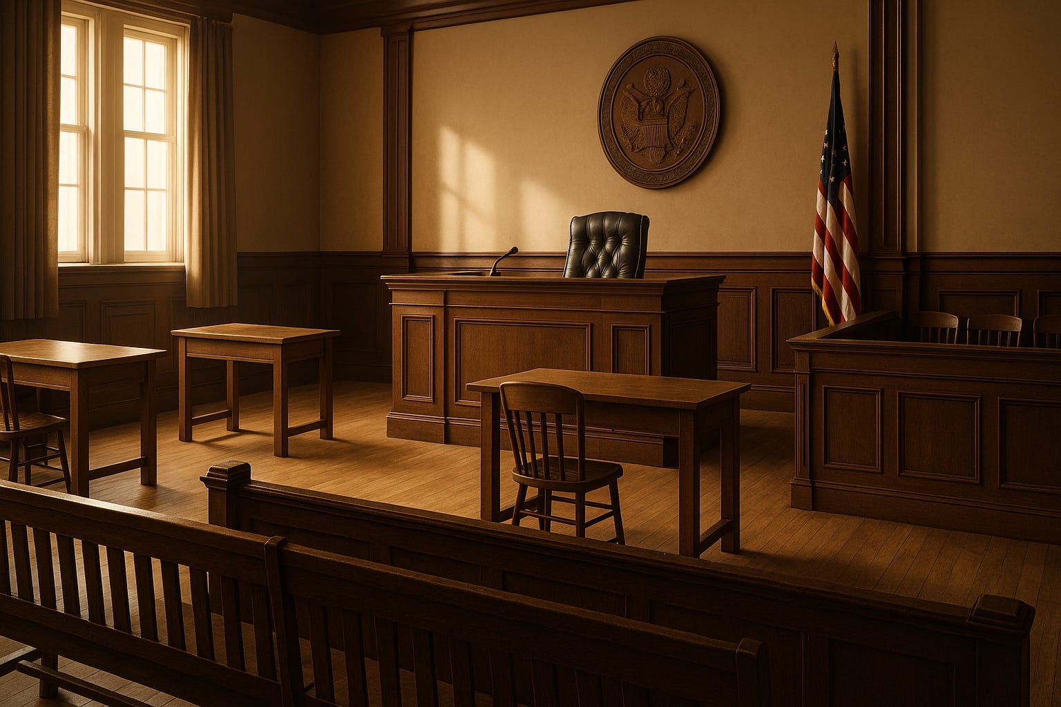 Empty Courtroom - by David James Lees - David’s Journal