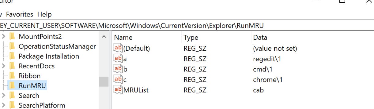 Tracking User Activity with MRU Keys - by Omar Haggag