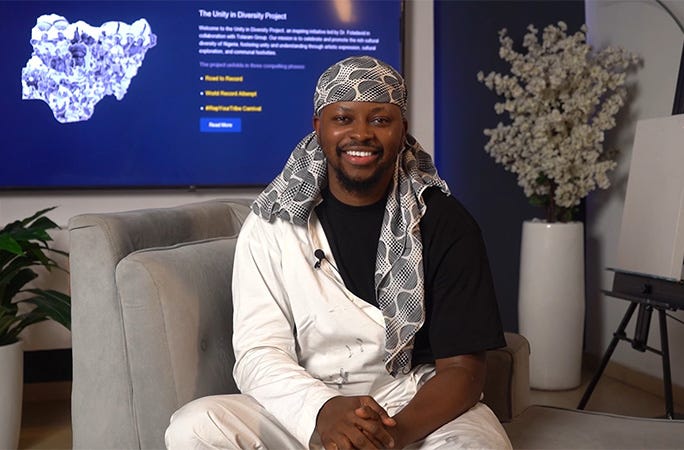 Nigerian visual artist receives confirmation of his 'world largest ...