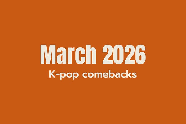 Monthly Release Calendar | The Kpop Drop | The Daily Drop | Substack