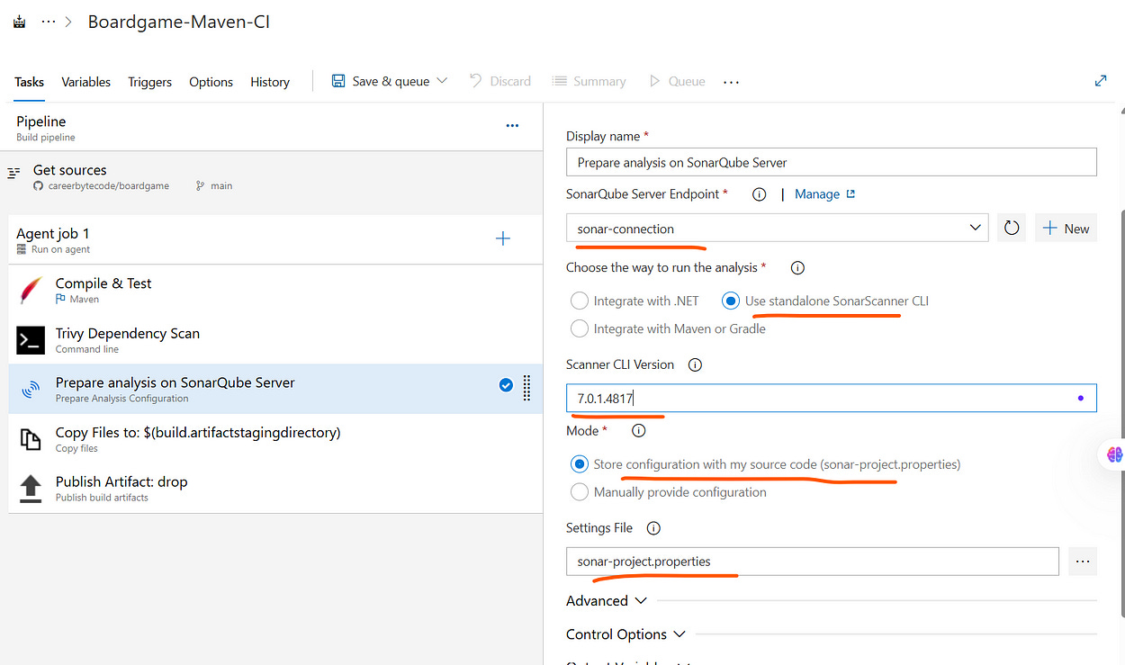 Secure CI/CD Pipeline with Trivy, SonarQube, and Azure DevOps
