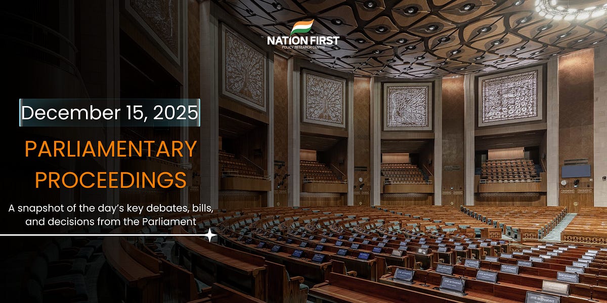Parliamentary Proceedings for 15th December, 2025