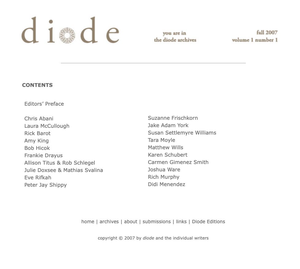 Diode Poetry Journal: Looking Back - by Patty Paine