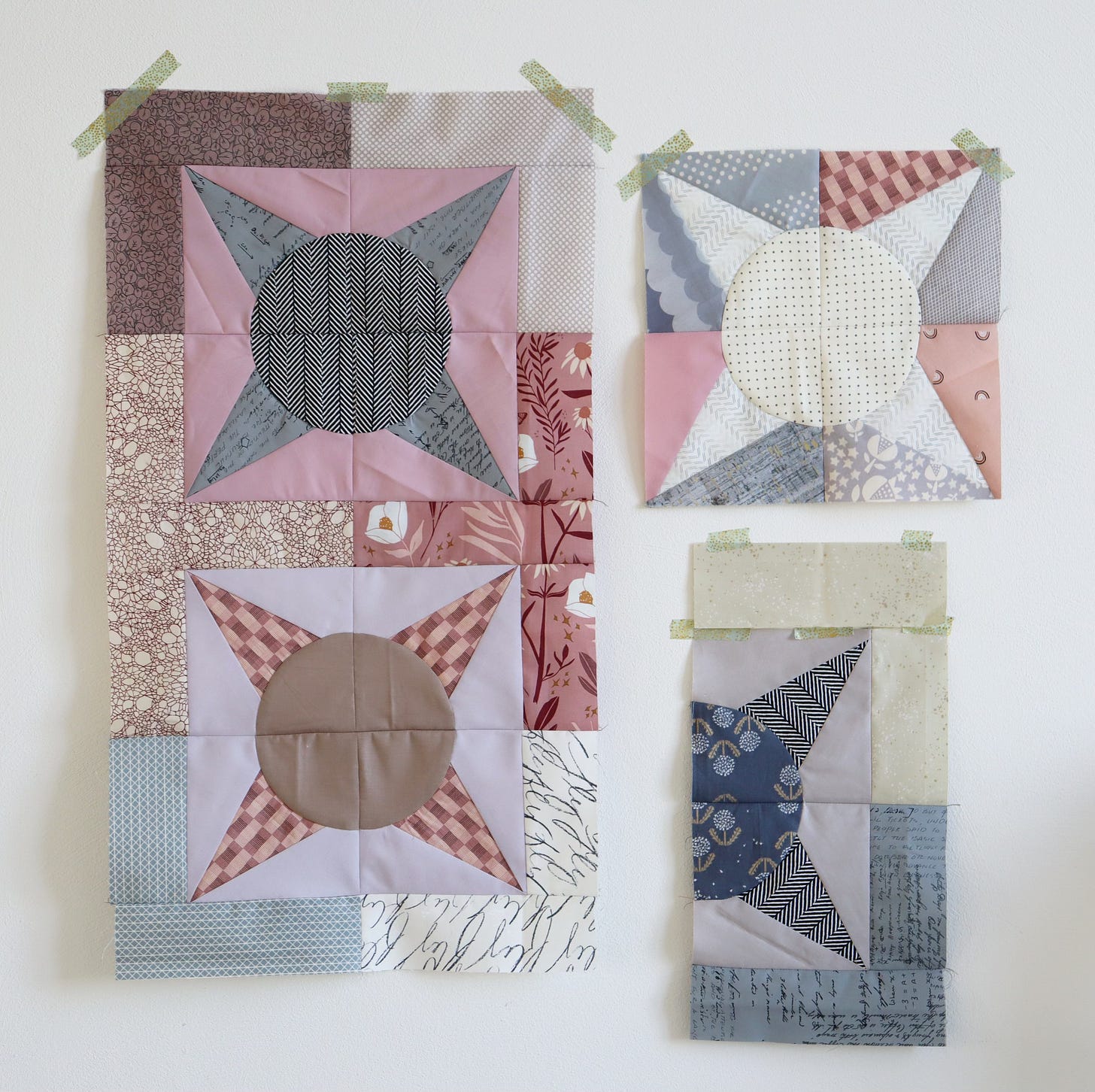 new Thorn patchwork - by Rachel LaBour - stitched in color