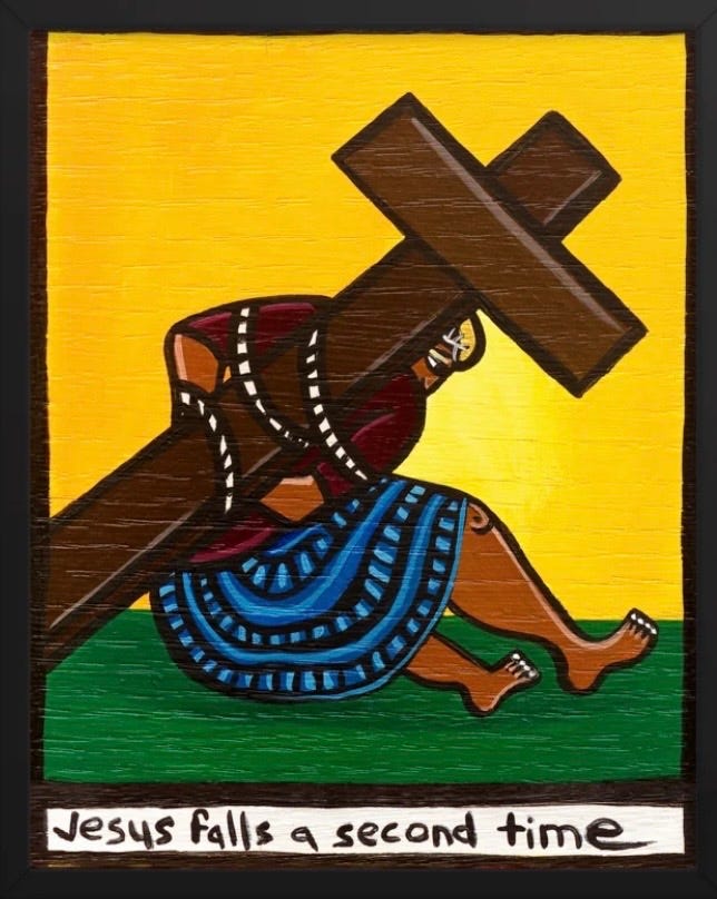 Seventh Station: Jesus Falls a Second Time