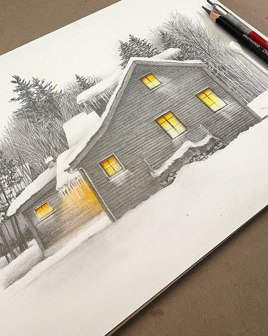 12 steps in my graphite drawing process - by Sandy Allnock