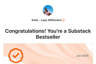 Lazy Millionaire | Amie - Lazy Millionaire | Substack