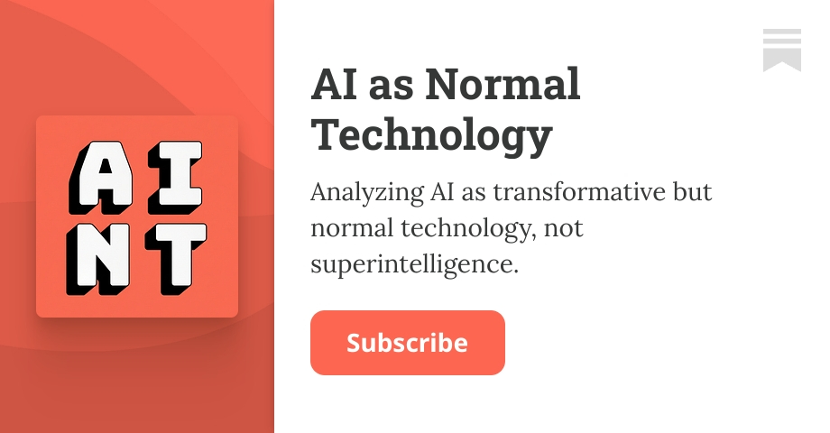 About - AI as Normal Technology