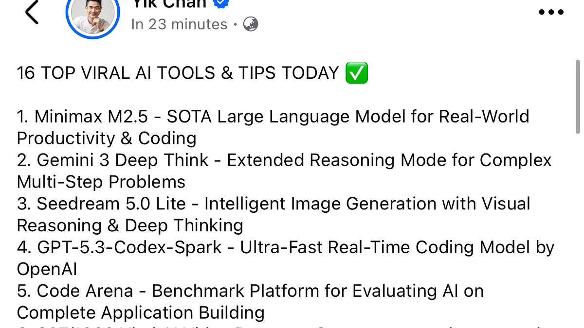 16 TOP VIRAL AI TOOLS & TIPS TODAY (13 FEB 2026)