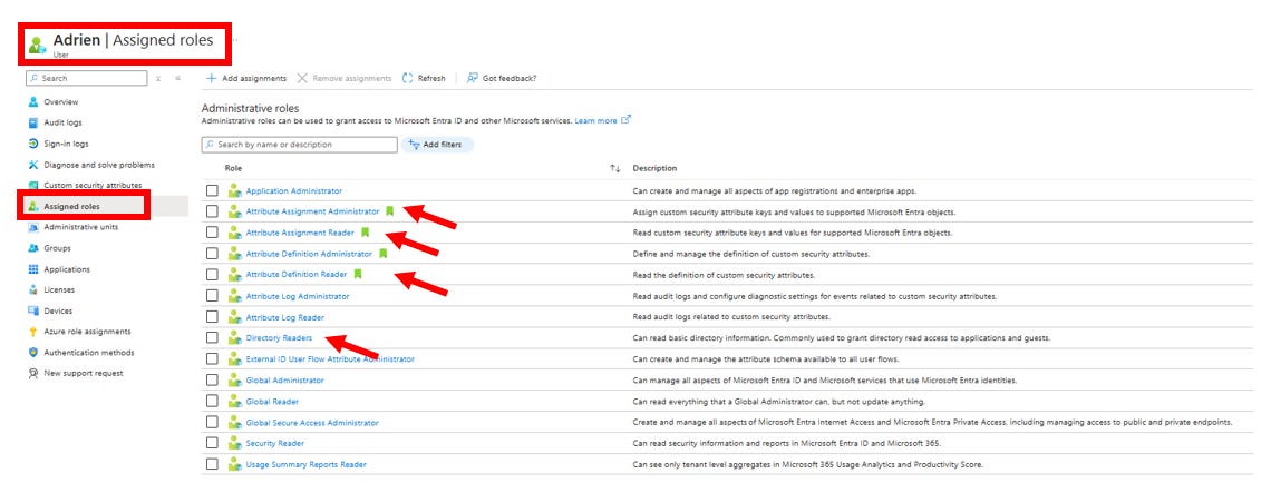 Custom Security Attributes in Azure Entra ID